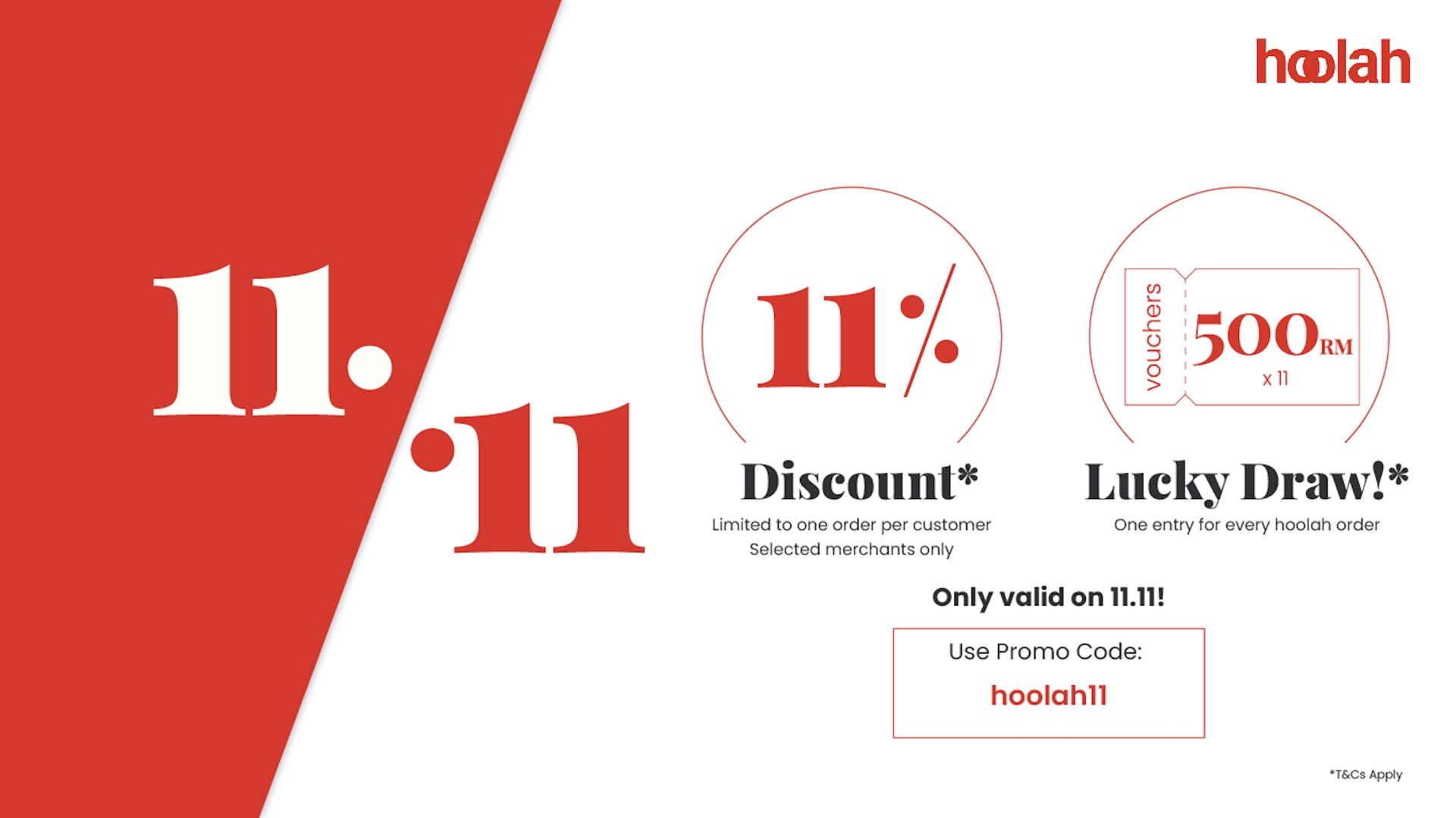 Get 11% discounts with hoolah in Malaysia on 11.11 Singles’ Day - TrendGrnd