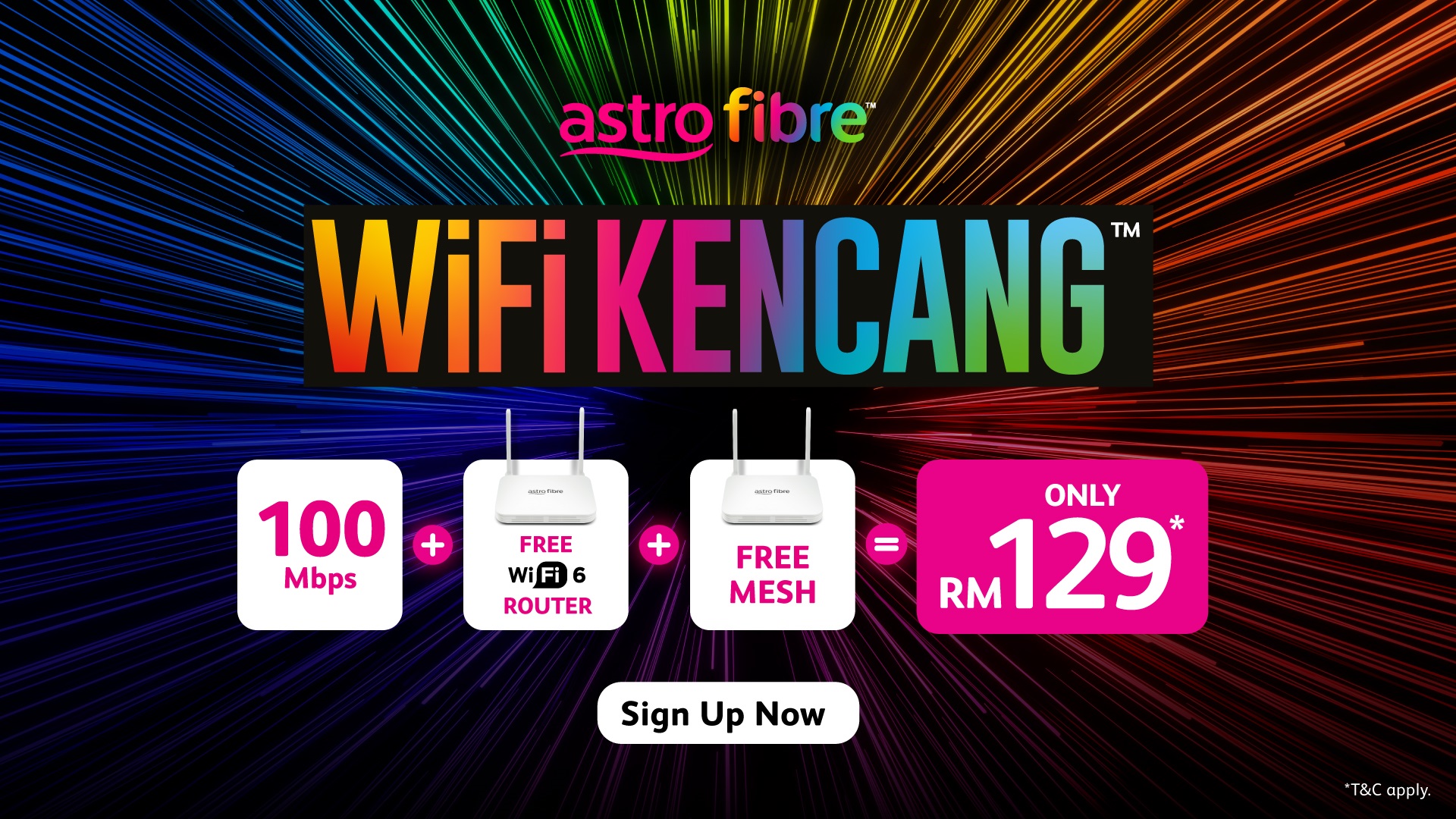 Astro Fibre latest WiFi KENCANG package offers 100 Mbps at RM129 per ...