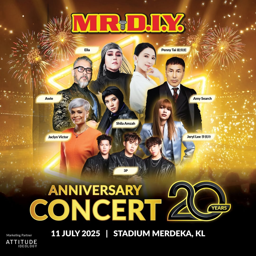 MR.DIY 20th Anniversary Celebration Concert taking place on 11 July ...